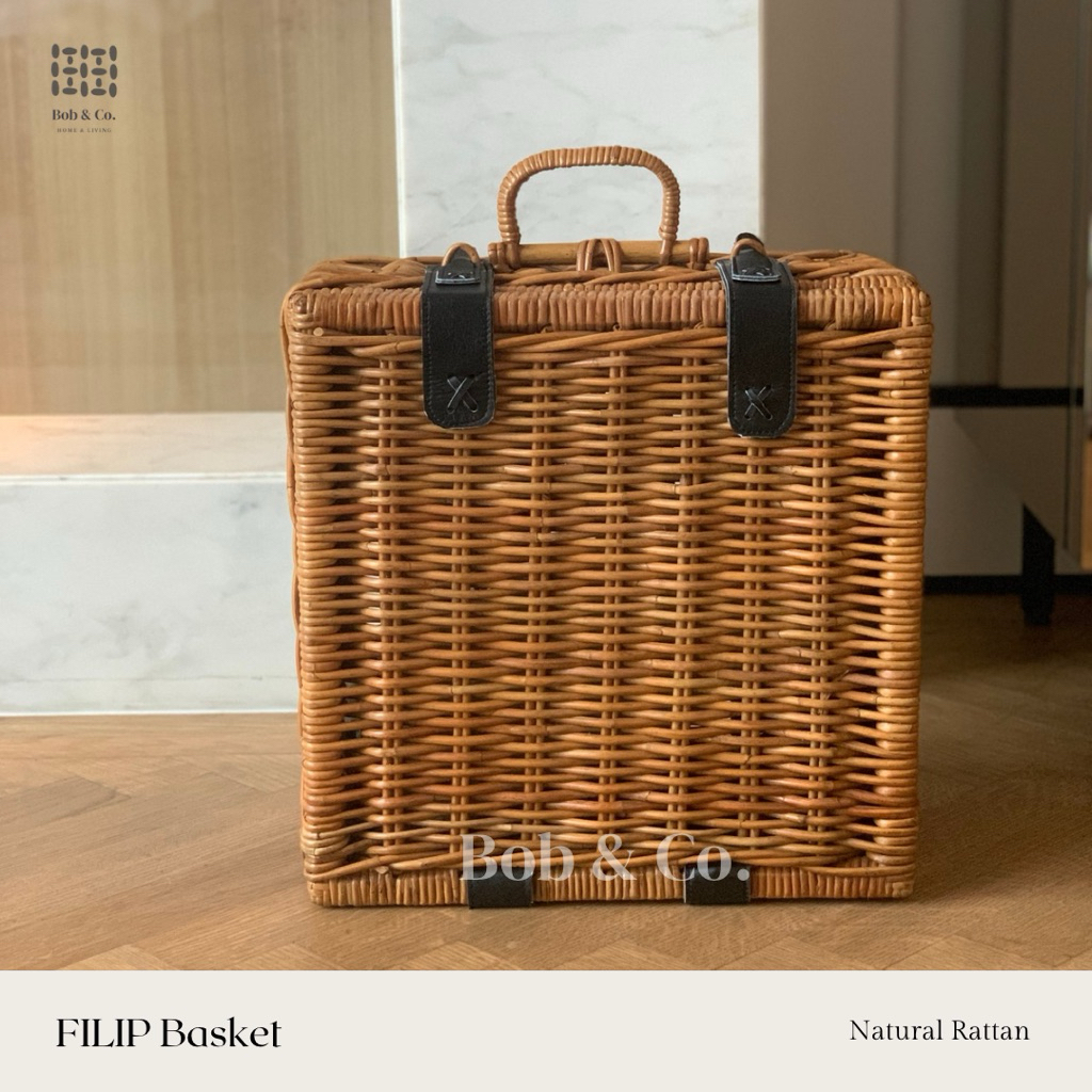 Jual Keranjang Rotan Storage Picnic Basket - FILIP | Shopee Indonesia