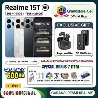 Jual REALME 15T 5G [8/128 GB] [8/256 GB] - 50MP Front Camera, 7000mAh ...