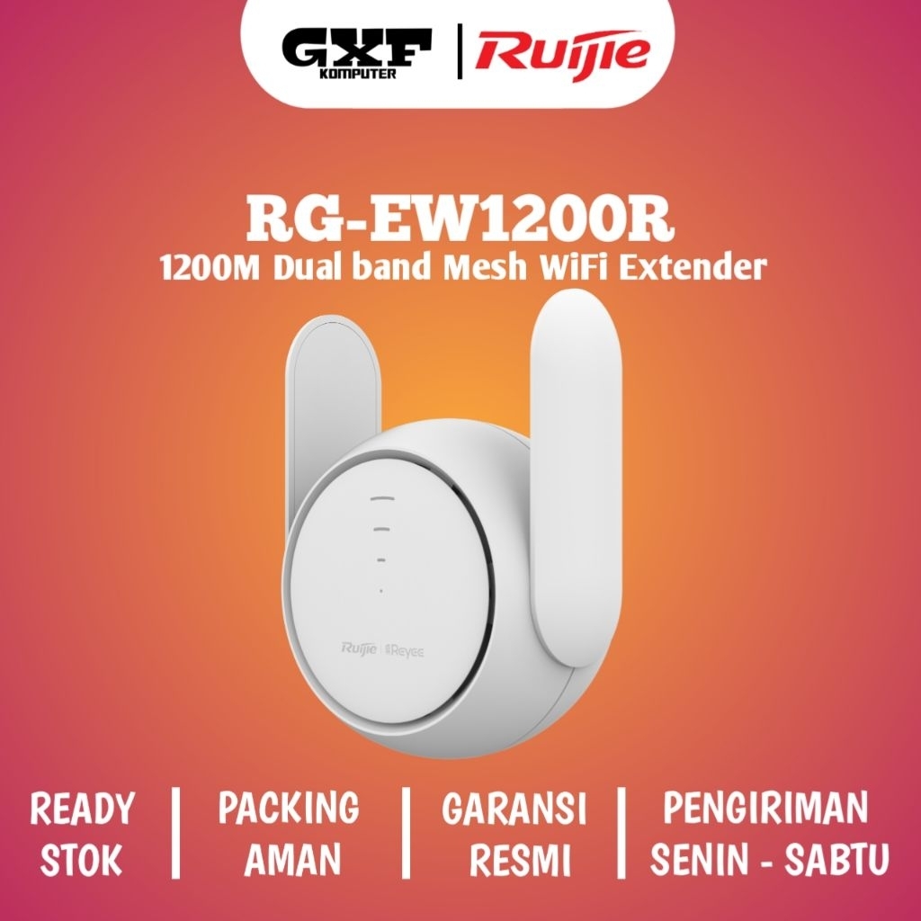 Jual Ruijie RG-EW1200R 1200M Dual band Mesh WiFi Extender | Shopee ...
