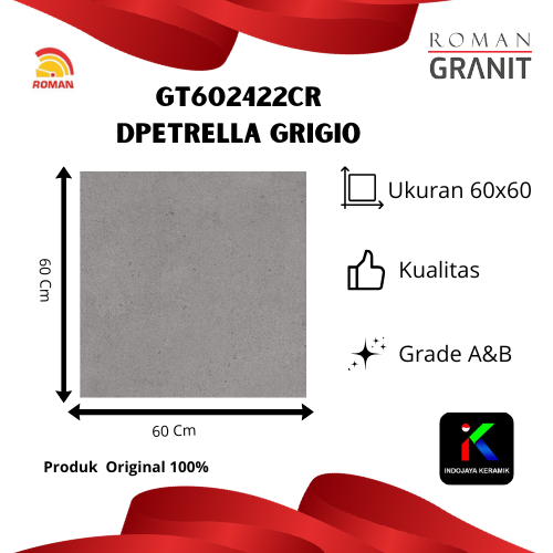 Jual Granite Roman GT602422CR dPetrella Grigio Ukuran 60x60 Cm grade A ...