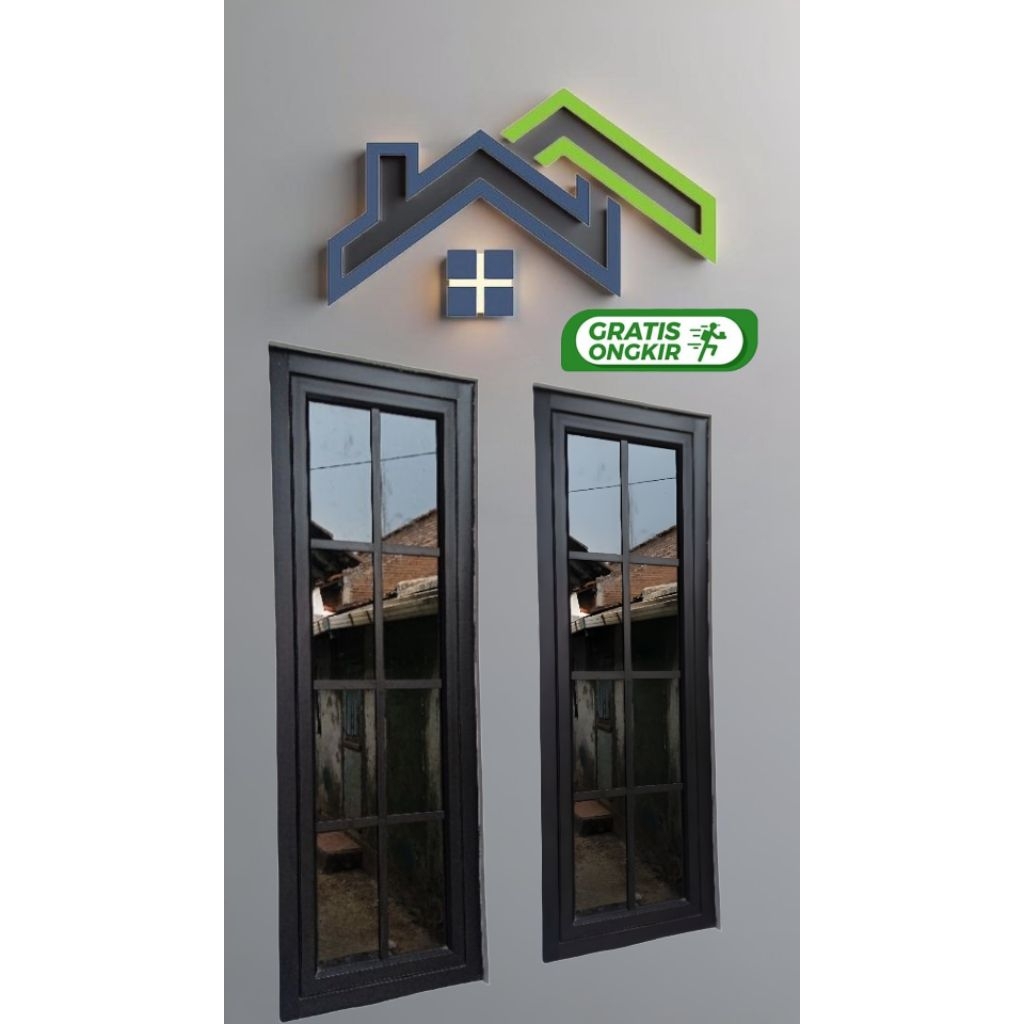 Jual kusen jendela ornamen aktif ukuran T180 L50 lengkap tinggal pasang ...