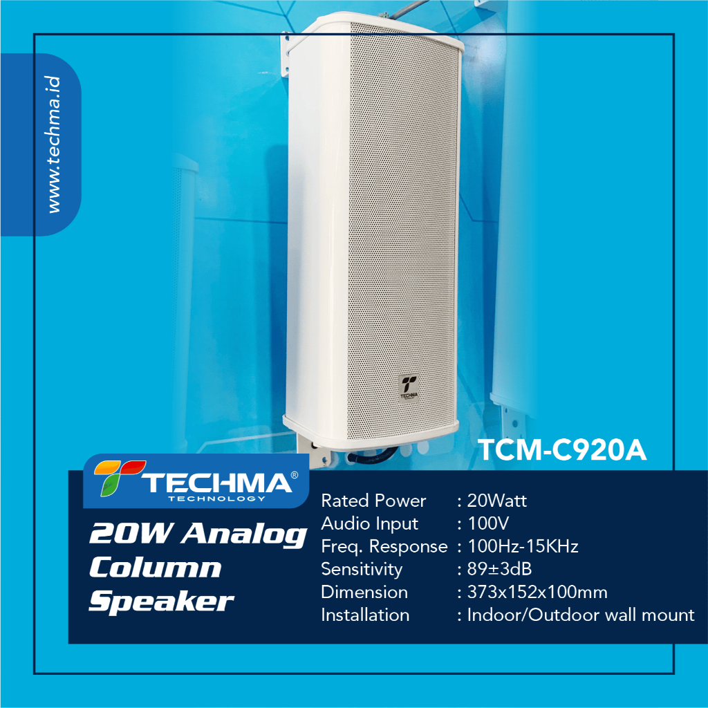 Jual TECHMA Analog Column Speaker 20Watt | Shopee Indonesia