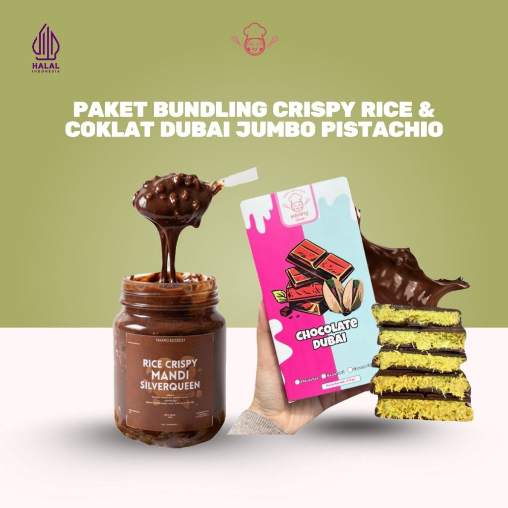 Jual Paket Bundling Crispy Rice & Coklat Dubai Jumbo Pistachio | Shopee ...