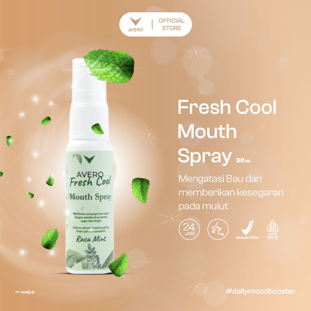 Jual Avero Fresh Cool Mouth Spray 30ml – Penyegar Mulut, Parfum Mulut ...