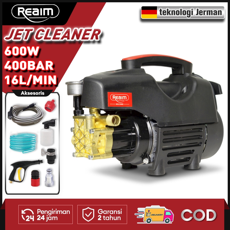 Jual Reaim Jet Cleaner Prajurit Hitam 600Watt 400Bar Mesin Cuci Motor ...