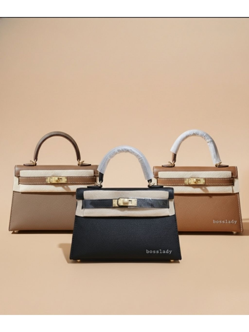 Jual Bosslady Mini Kelly Bag Genuine Cowhide Leather – Tas Selempang ...