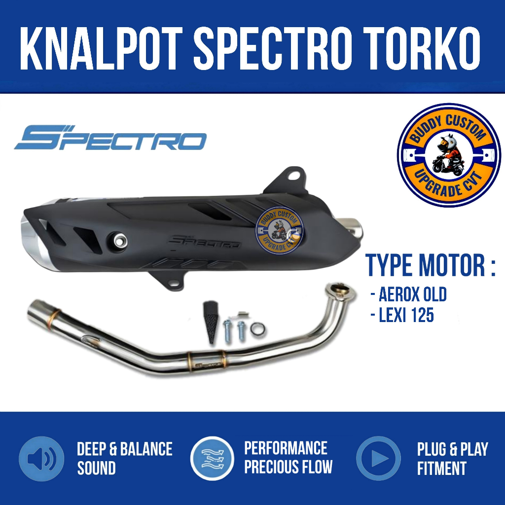 Jual Knalpot Spectro Torko – Aerox Old / Lexi 125 – Standar Racing ...