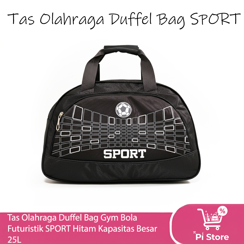 Jual Tas Olahraga Duffel Bag Gym Bola Futuristik SPORT Hitam Kapasitas ...
