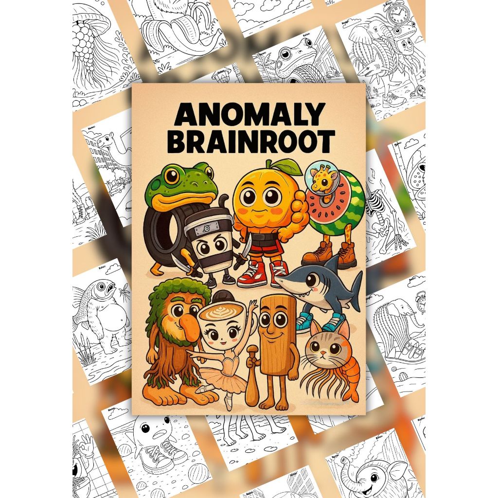 Jual Lembar Mewarnai Anak Tema Anomaly Italian Brainroot - 25 Halaman ...