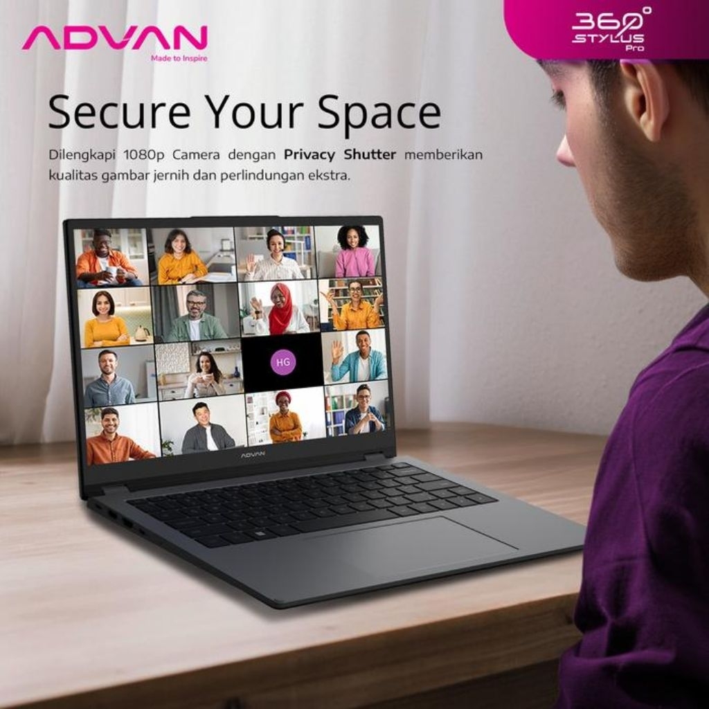 Jual ADVAN Laptop 2 in 1 Evo-X 16 Intel Core i3-1215U 12GB/512GB 2.5K ...