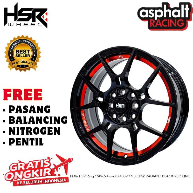 Jual Velg Mobil R16 HSR FE 06 PCD 4X100/4X114,3 Untuk Yaris Vios Jazz ...