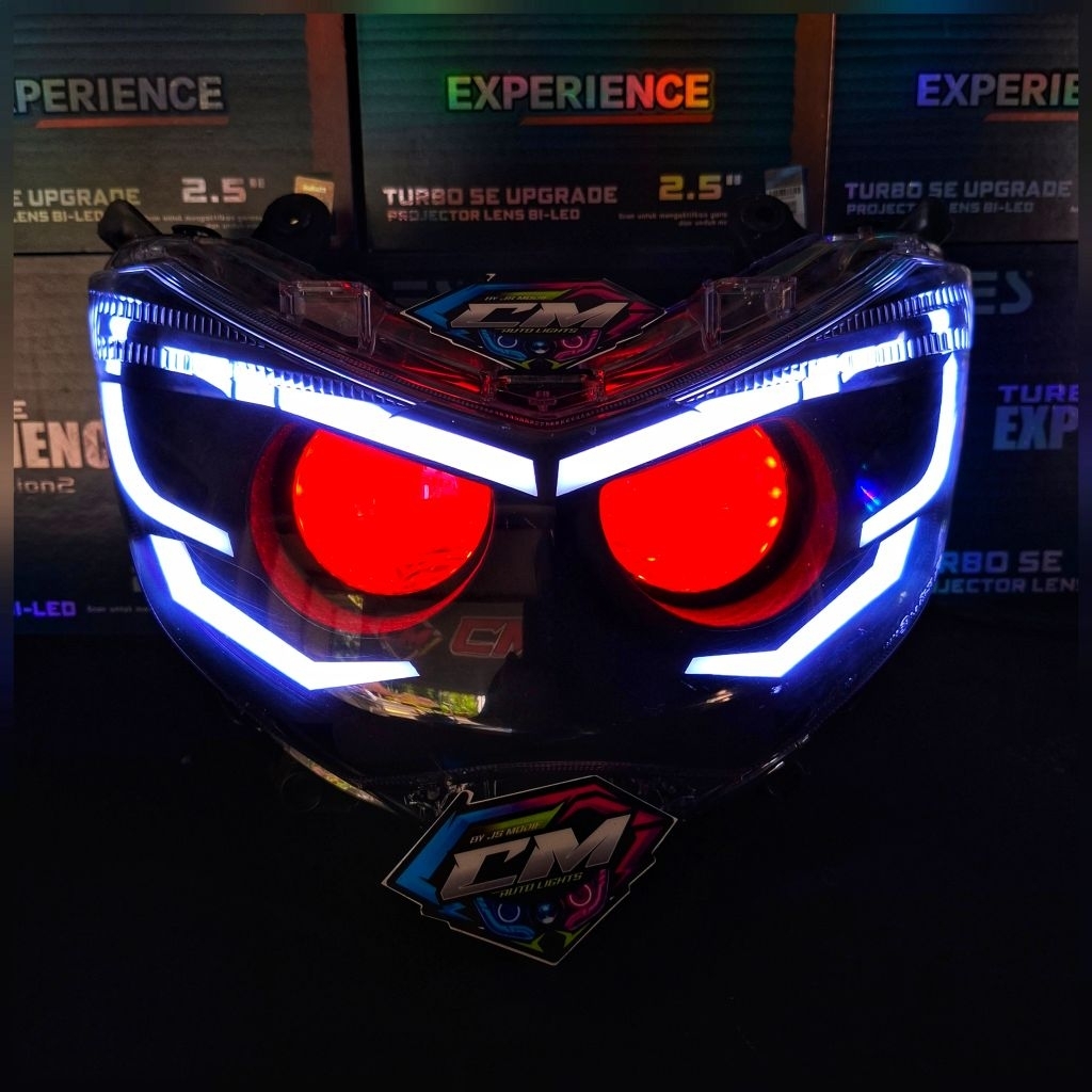 Jual HEADLAMP SET REFLEKTOR LAMPU DEPAN SET CUSTOM DOUBLE BILED AES ...