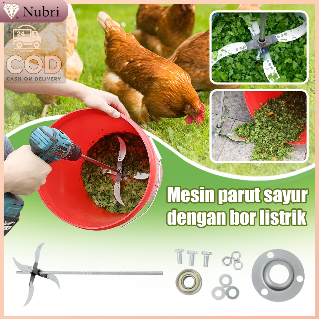 Jual Nubri COD Alat Cacah Pakan Ternak Pakai Bor | Mesin Perajang ...
