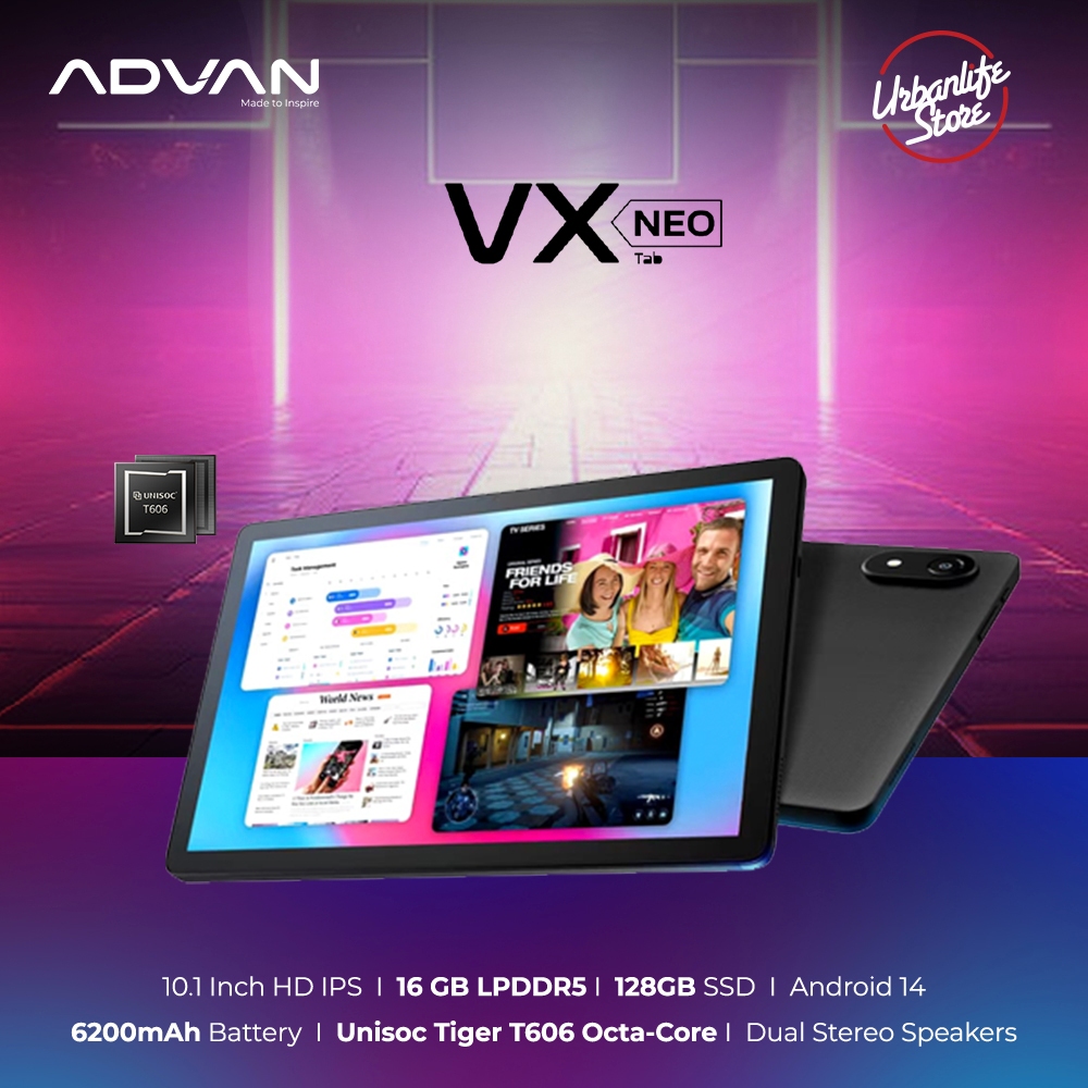 Jual ADVAN TAB | VX Neo A55 Cortex 1.8 Octa-Core 4GB 128GB Android14 10 ...