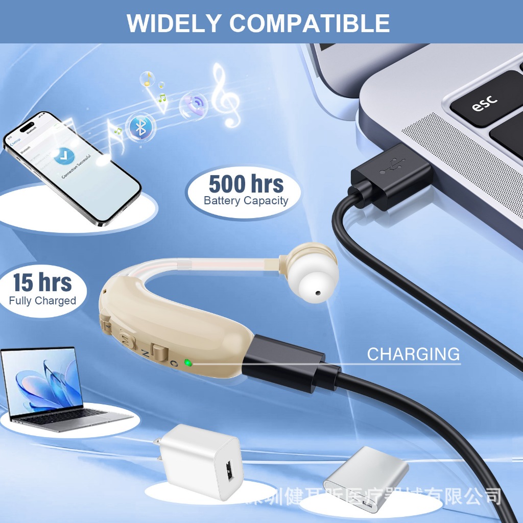 Jual Alat Bantu Dengar Fitur Bluetooth Pendengaran Telinga Orang Tua ...