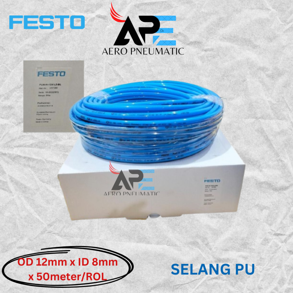 Jual SELANG PU FESTO 12MM X 8MM / HOSE POLYURETHANE FESTO PUN-H-12x8 x ...