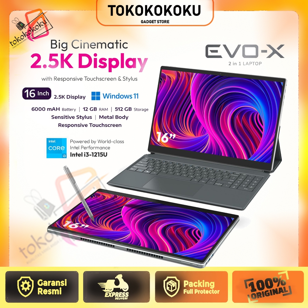 Jual ADVAN Evo-X 16 Laptop Tablet 2 in 1 [ TABLET WINDOWS ] Intel Core ...