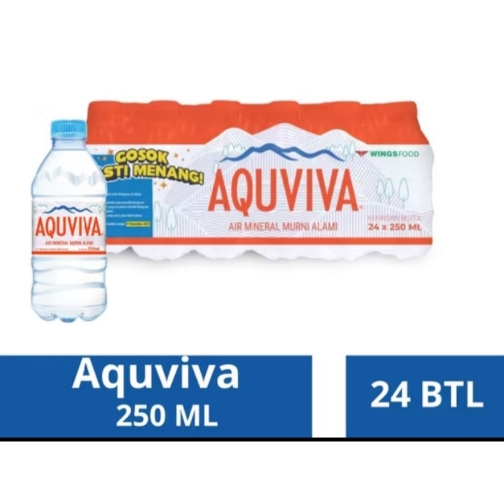 Jual Air Mineral / Air Minum / Air Kemasan Botol AQUVIVA AQUAVIVA 250ml ...