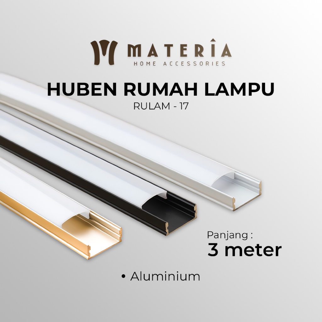 Jual Housing Led Strip Alumunium Panjang 3 Meter Rumah Lampu Rulam 17 ...