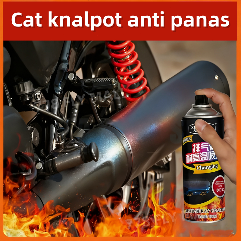 Jual cat knalpot anti panas cat semprot suhu tinggi 800°C hi temp black ...