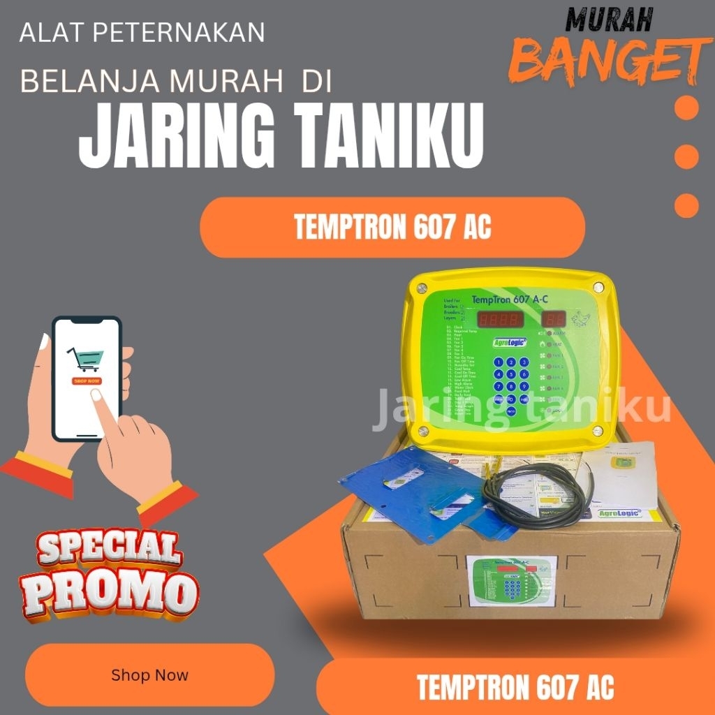 Jual TEMPTRON 607 AC / KONTROLLER/PENGATURAN SUHU/ALAT TERNAK AYAM ...