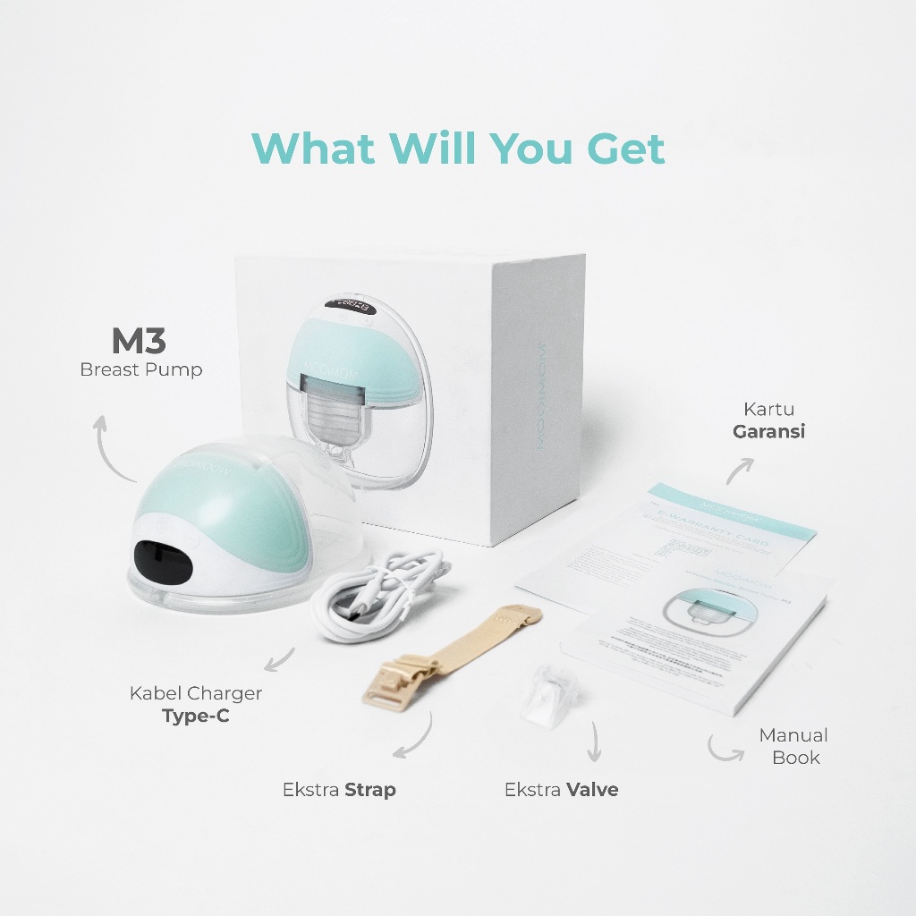 Jual MOOIMOM M3 27MM 24MM POMPA ASI BREAST PUMP ELEKTRIK DINKES ...