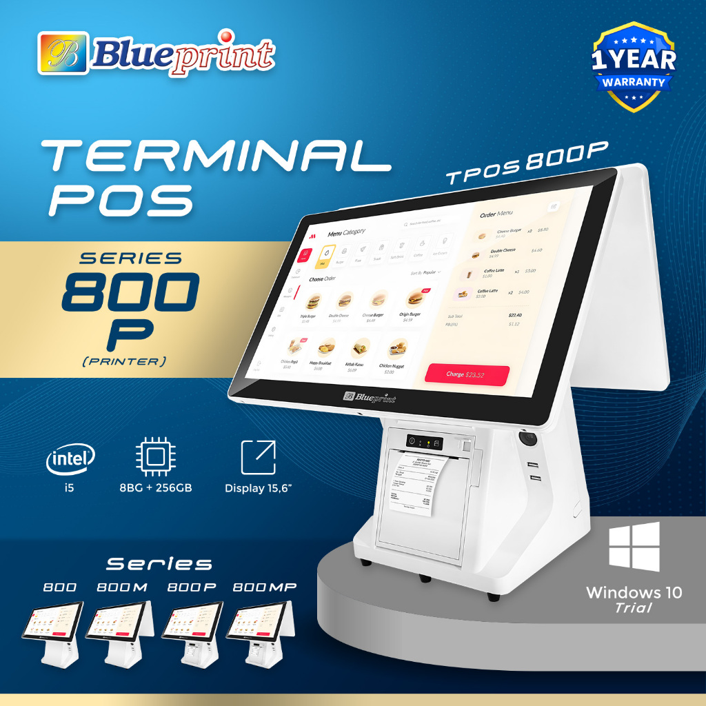Jual TERMINAL POS 800P/Mesin Kasir All in One / TPOS 800P BLUEPRINT ...