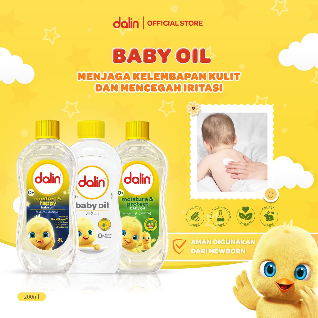 Jual Dalin Baby Oil - Baby Oil/Minyak Bayi/Skincare Bayi/Paraben Free ...
