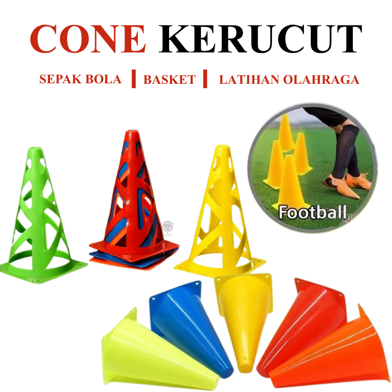 Jual Cone Kerucut Latihan Olahraga Peralatan Training Futsal Skate ...