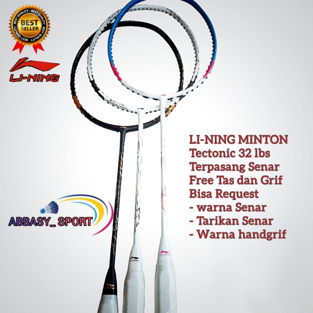 Jual RAKET BADMINTON LI-NING | RAKET BULU TANGKIS TECTONIC 7 FULL SET ...
