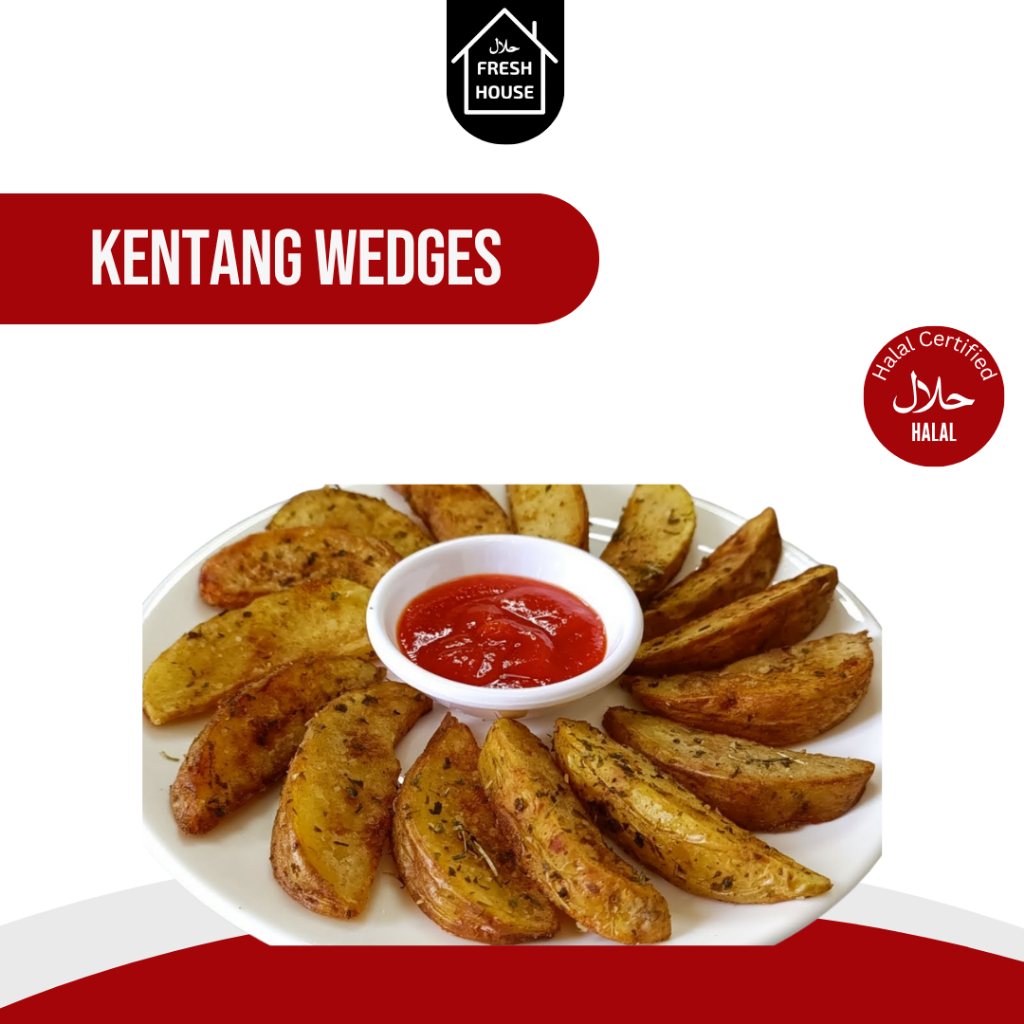 Jual POTATO WEDGES HALAL 1KG / KENTANG WEDGES CURAH 1 KG | Shopee Indonesia