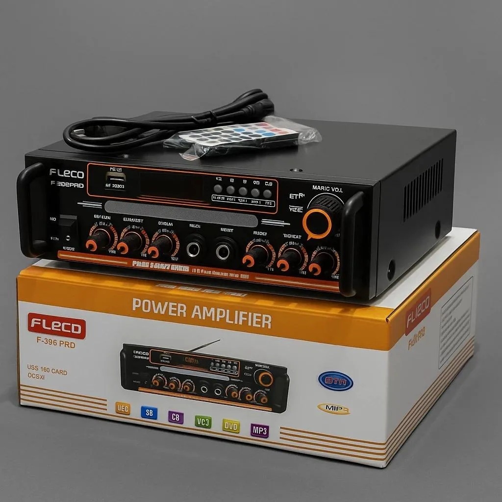 Jual Power Amplifier Pengeras suara Fleco Amplifier Bluetooth F-398 Pro ...