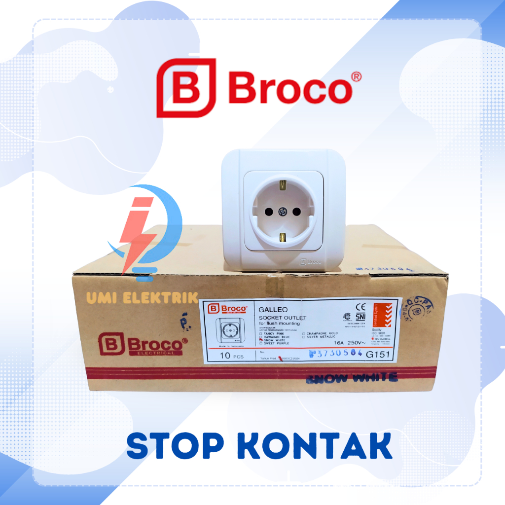 Jual Broco Galleo Saklar Tanam Stop Kontak IB Broco Galleo | Shopee ...