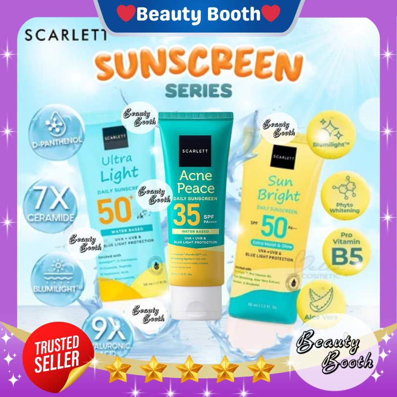 Jual SCARLETT WHITENING Ultra Light Daily Sunscreen SPF 50+ PA ...