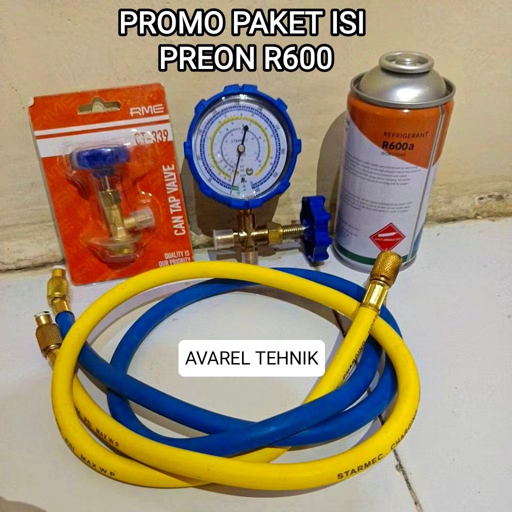 Jual PAKET REFRIGERANT ISI PREON R 600 KULKAS/ FRIZER/ PENDINGIN ...