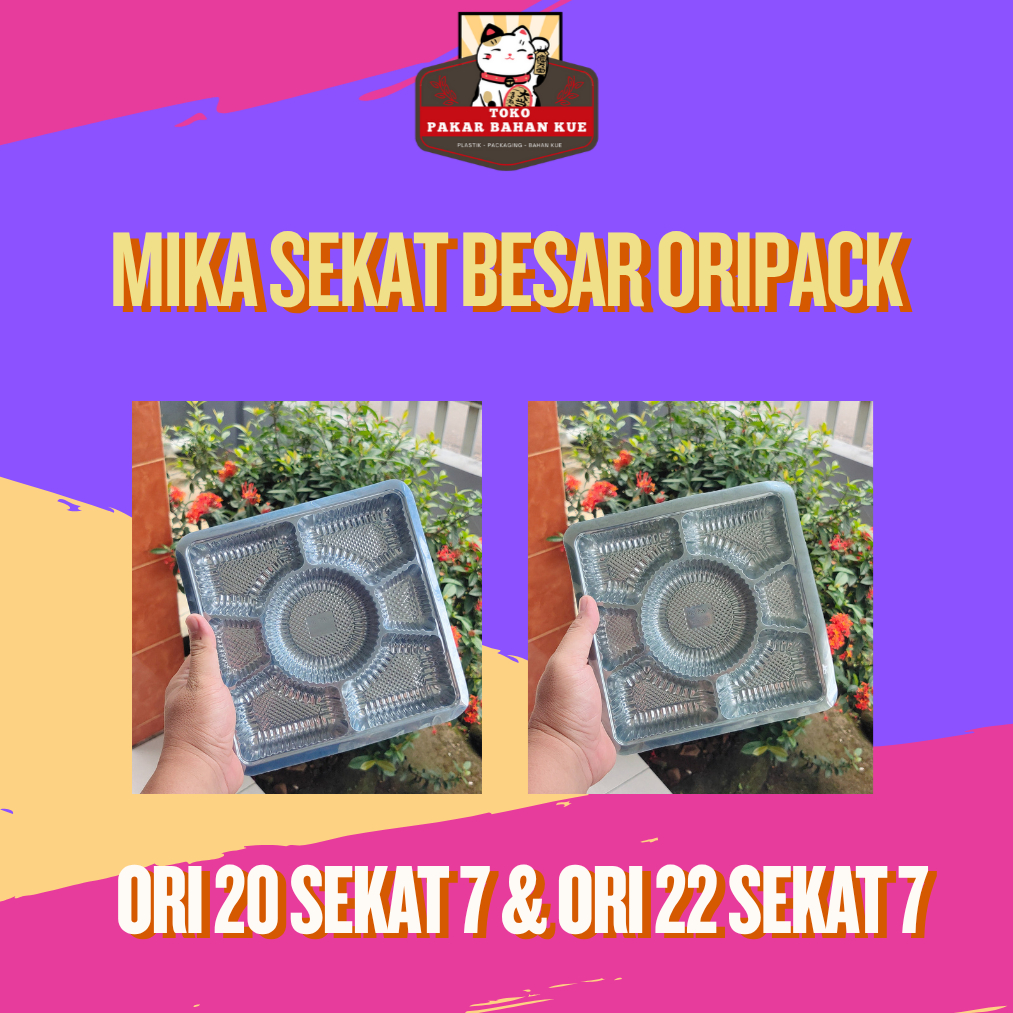 Jual [50 Pcs] Mika Sekat Besar Oripack Ori 20 Sekat 7 dan Ori 22 Sekat ...