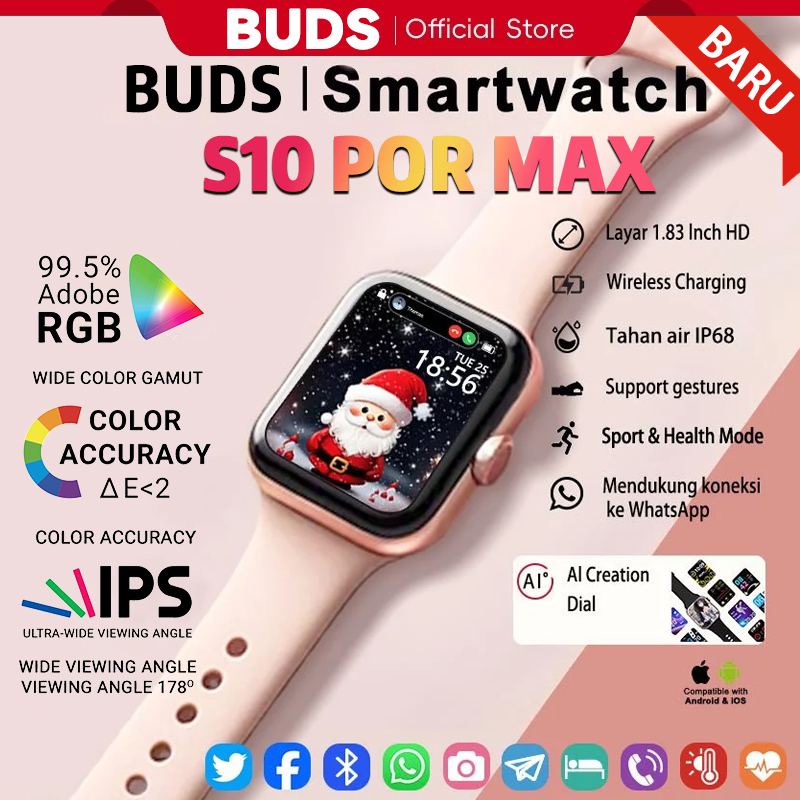 Jual BUDS-Smartwatch S10 POR MAX Smart Watch 46mm S10 Jam Pintar ...