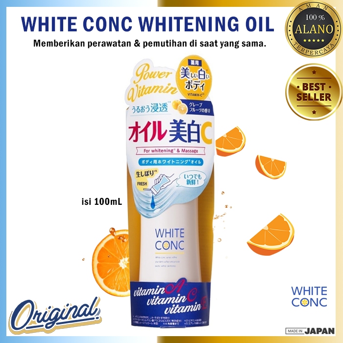 Jual White Conc Whitening Oil With Vitamin C 100mL Original Japan ...