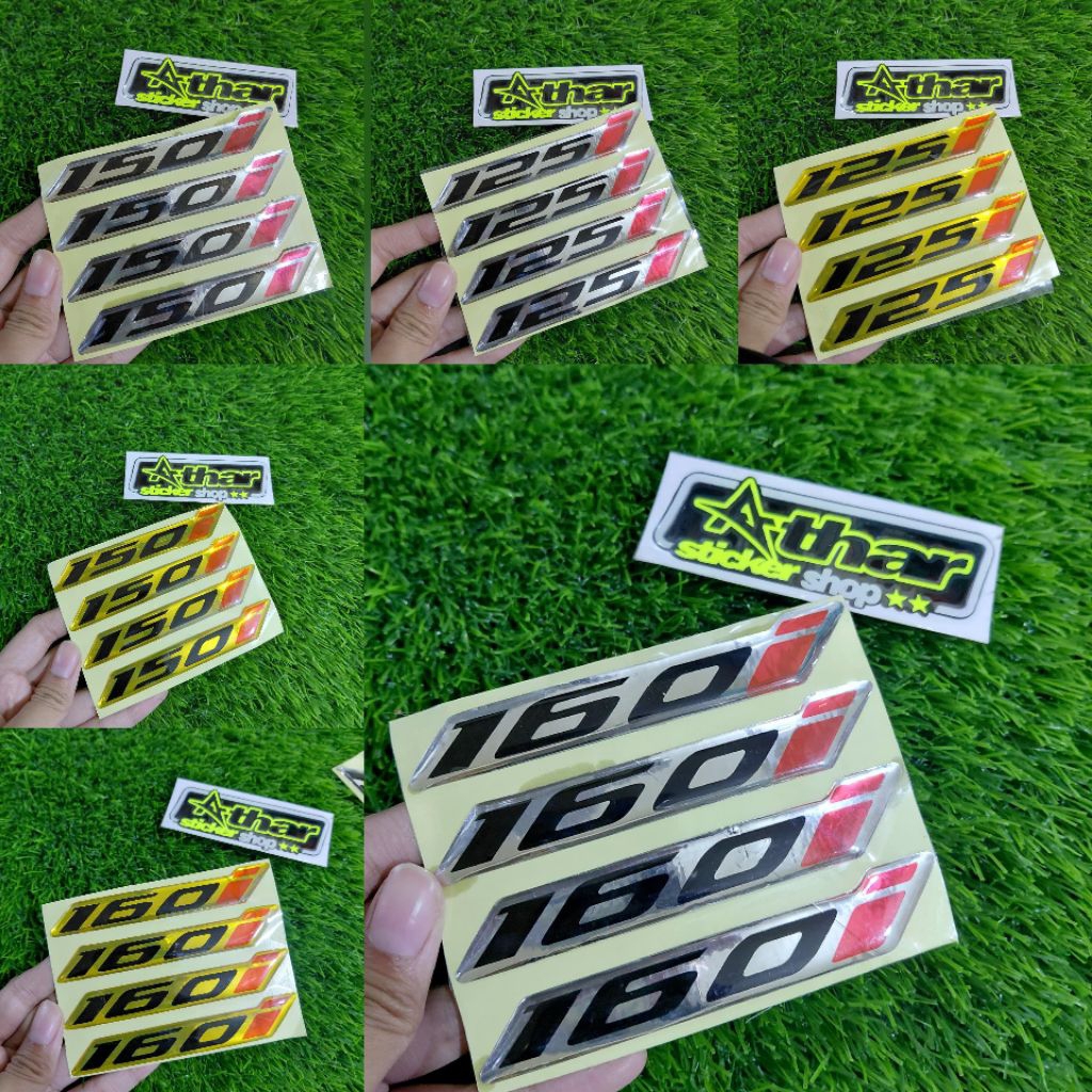 Jual stiker emblem timbul 125i emblem 150i 160i resin timbul lentur ...