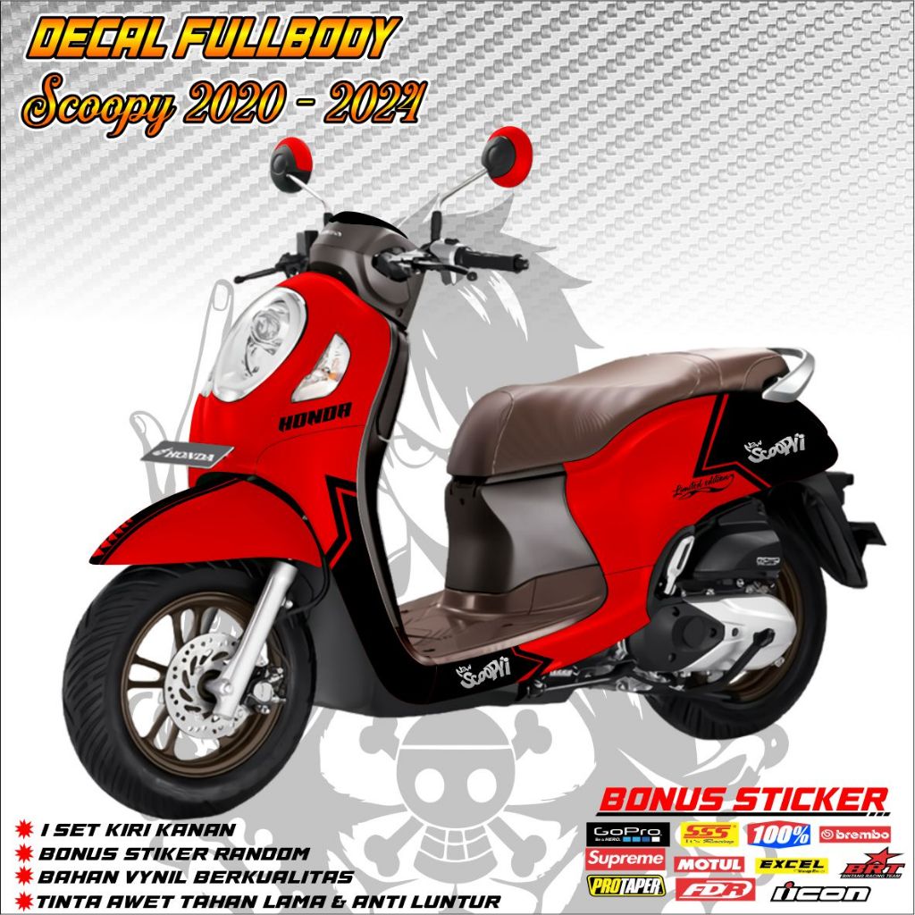 Jual Decal scoopy full body Full Blok Sticker Scopy Dekal New Fi 2017 ...