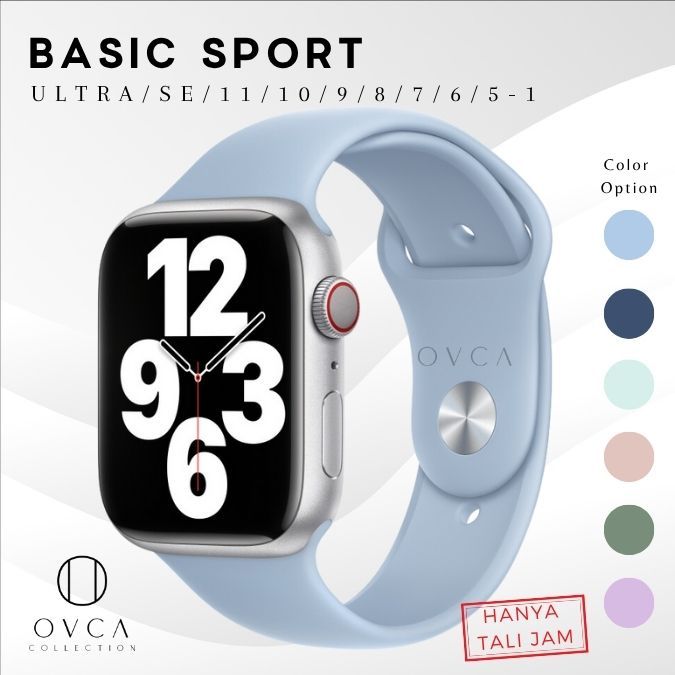 Jual [TALI JAM] Basic Rubber Strap Sport for Apple Watch Ultra 3/2/1 ...