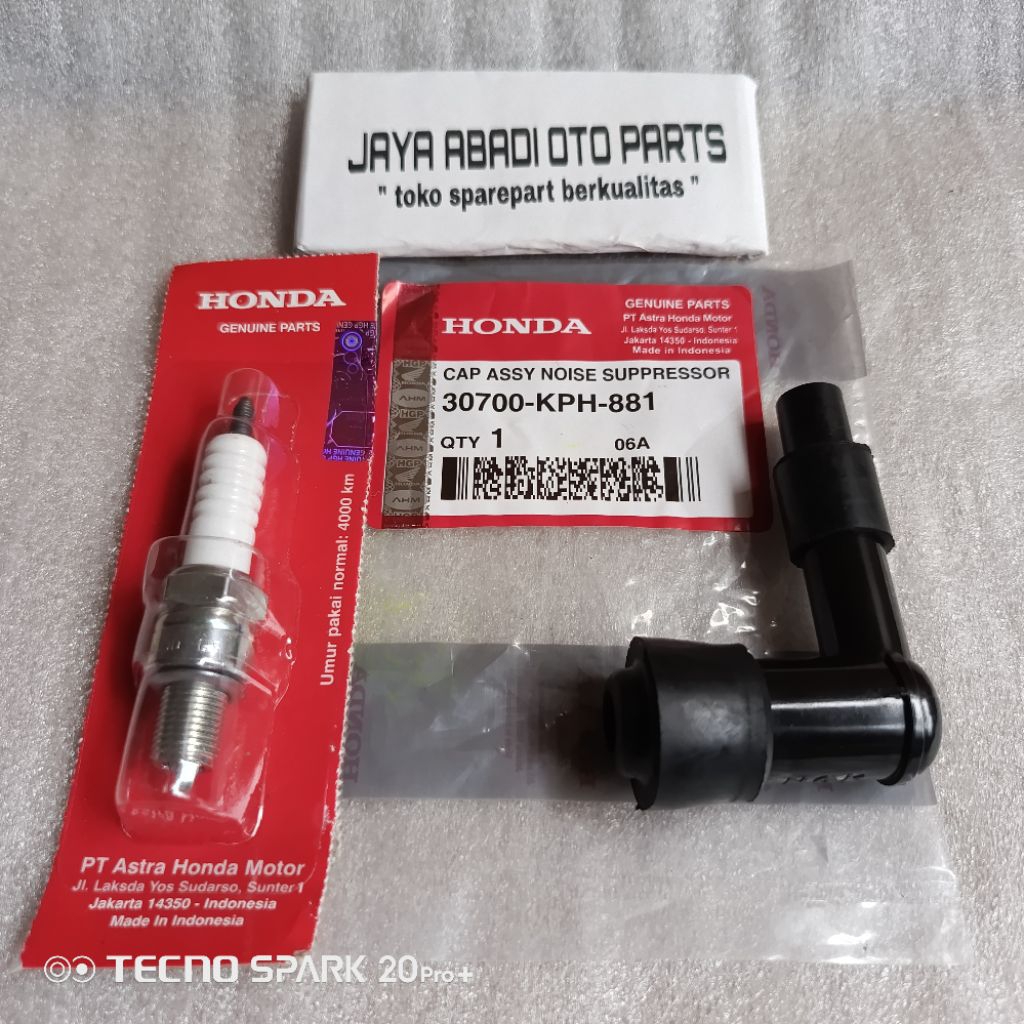 Jual Tutup busi plus busi supra,supra x,revo lama,supra fit,grand ...