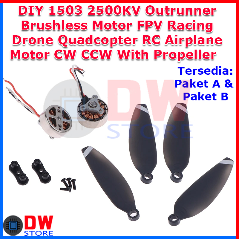 Jual DIY 1503 2500KV Dinamo Outrunner Brushless Motor FPV Racing Drone ...
