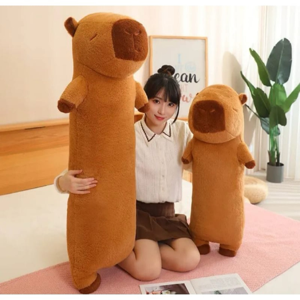 Jual Guling Jumbo Capybara Gemoy,Bantal Guling Jumbo Boneka Capybara ...