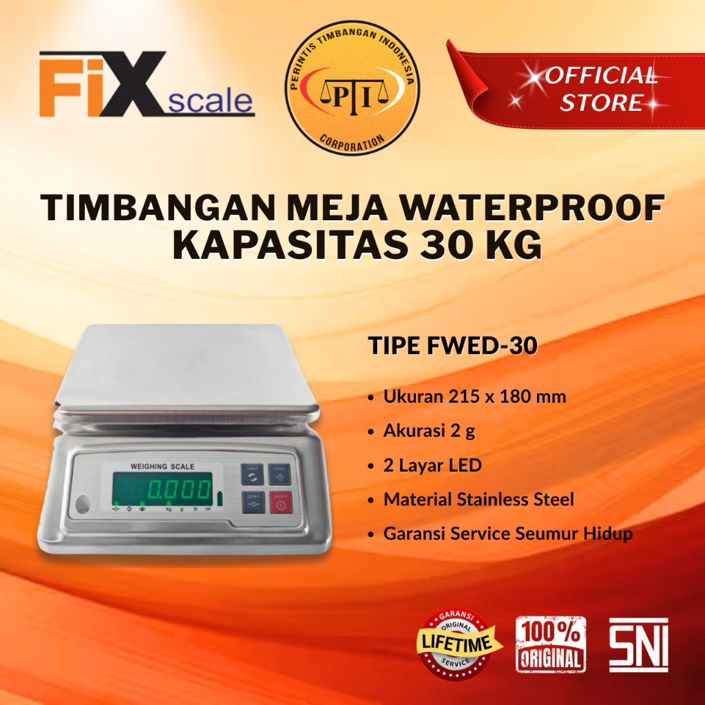 Jual FIX SCALE Timbangan Meja Digital 3kg 6kg 15kg 30kg | Weighing ...