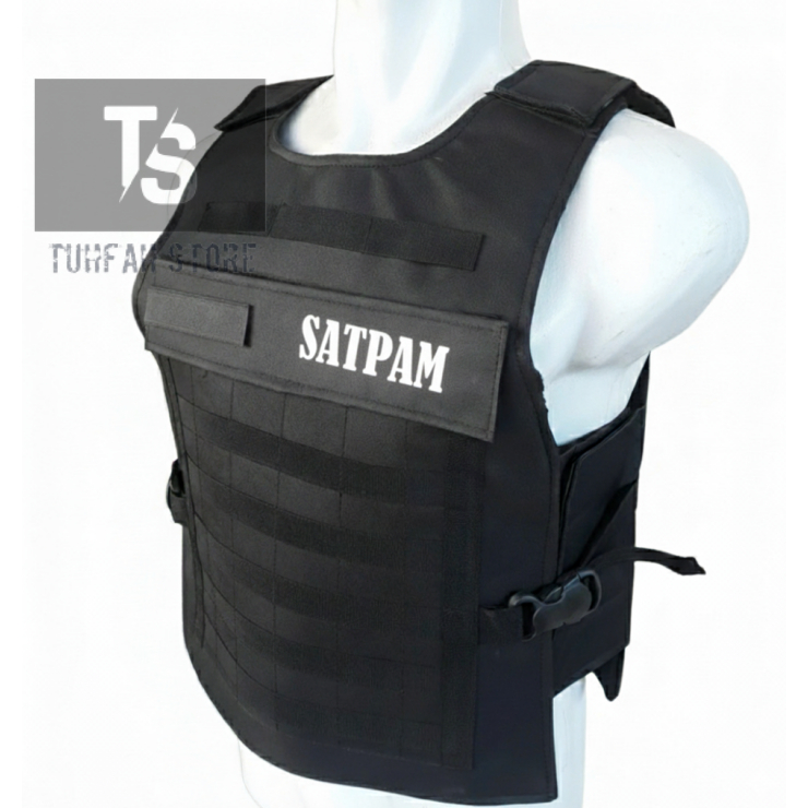 Jual ROMPI SATPAM HITAM TEBAL TACTICAL BODY VEST | Shopee Indonesia