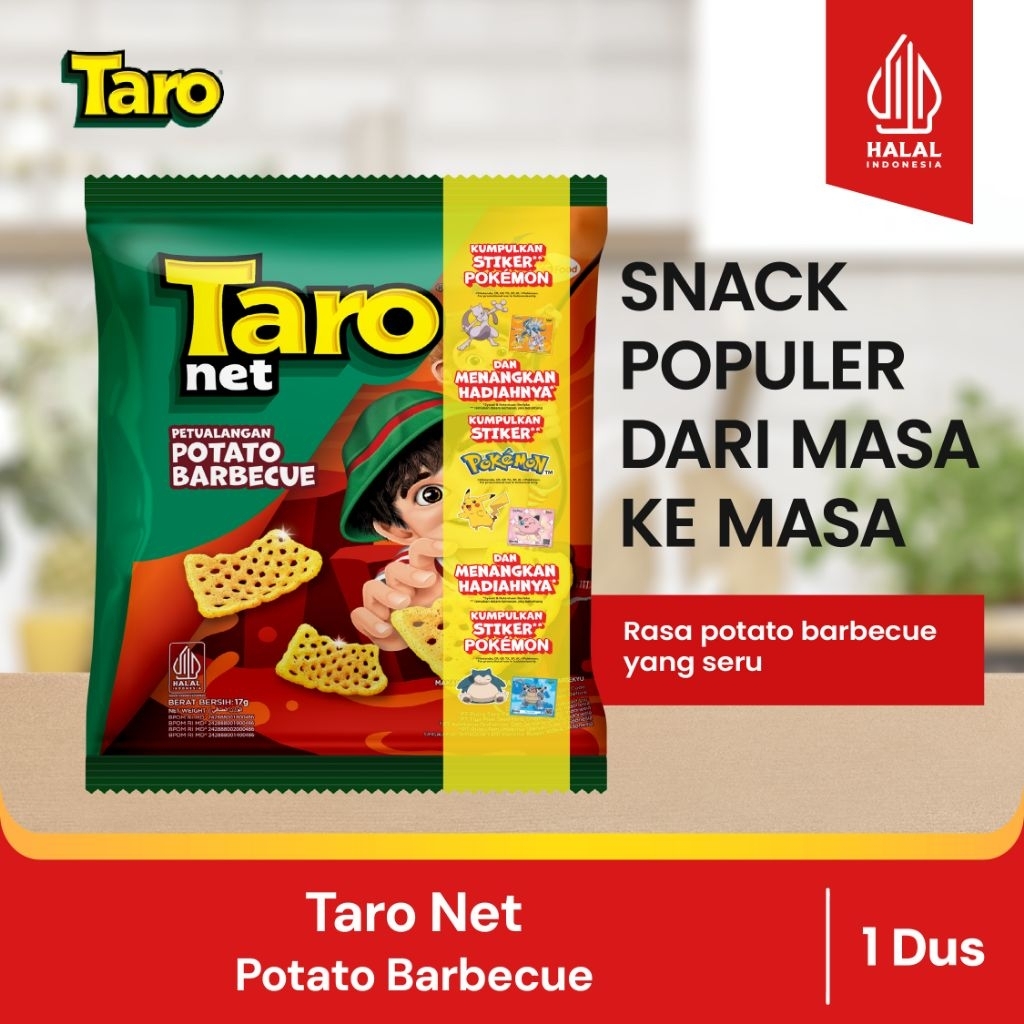 Jual Taro Barbeque Small Pack 1 Karton (4renceng) 40 Pcs 17gr | Shopee ...