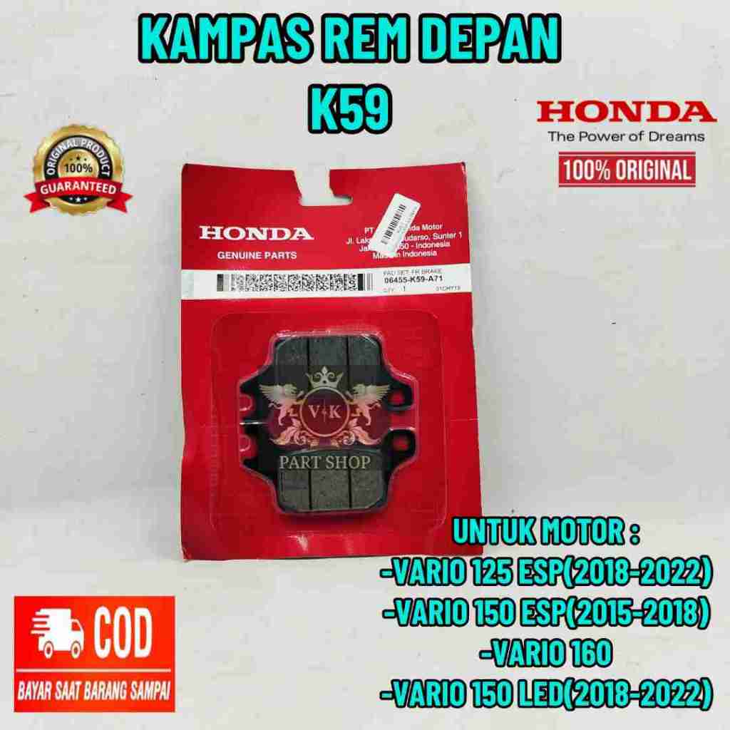 Jual KAMPAS REM DEPAN/DISPAD KODE-K59 HONDA VARIO 125 150 ESP VARIO 150 ...
