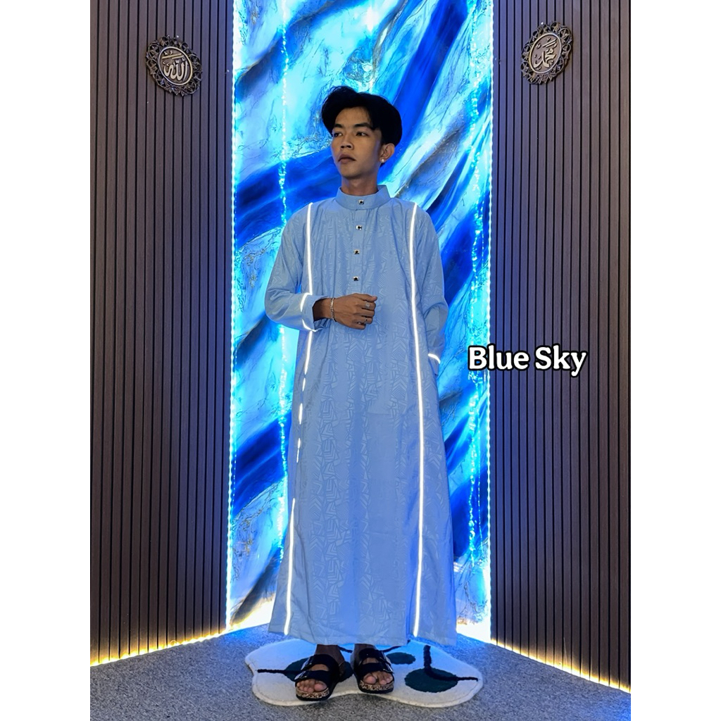 Jual Gamis Motif Jubah Reflective Menyala Embos Premium Motif dengan ...
