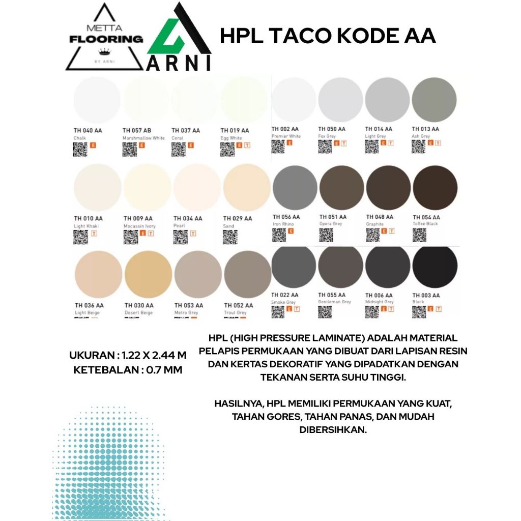 Jual TACO HPL Motif Solid AA Kulit Jeruk Warna Putih/Cream/Abu READY ...